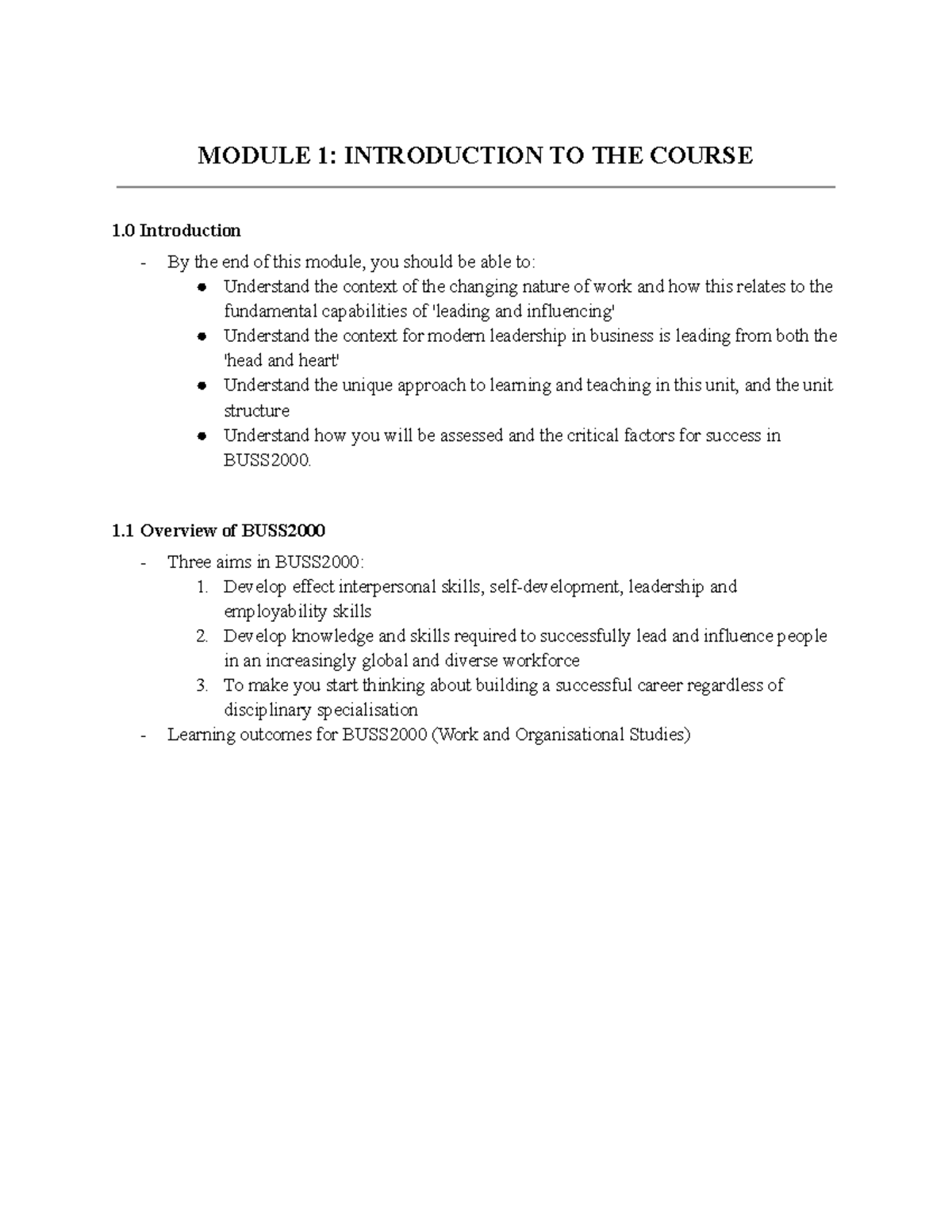 BUSS2000 Lecture Notes: Understanding Work, Motivation, and Leadership ...