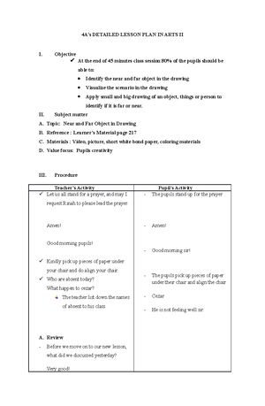 4AS DINA - COMPLETE - 4A’s DETAILED LESSON PLAN IN SCIENCE 4 Grade ...