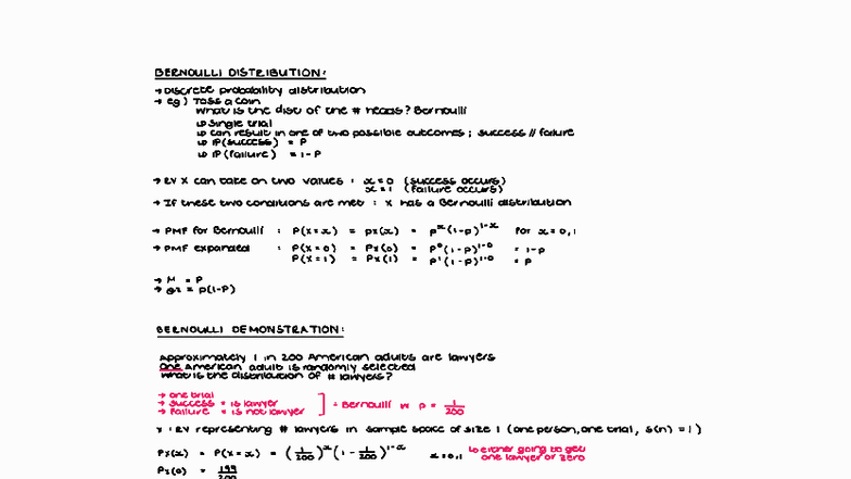 Bernoulli Distribution Explained: Key Concepts and Applications - Studocu