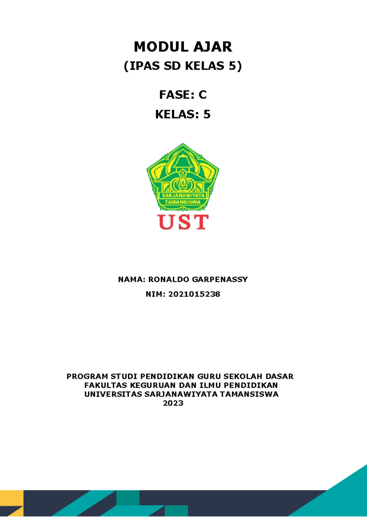 Modul ajar Kurikulum Merdeka IPAS kelas 5 fase c - MODUL AJAR (IPAS SD KELAS 5) FASE: C KELAS: 5 ...