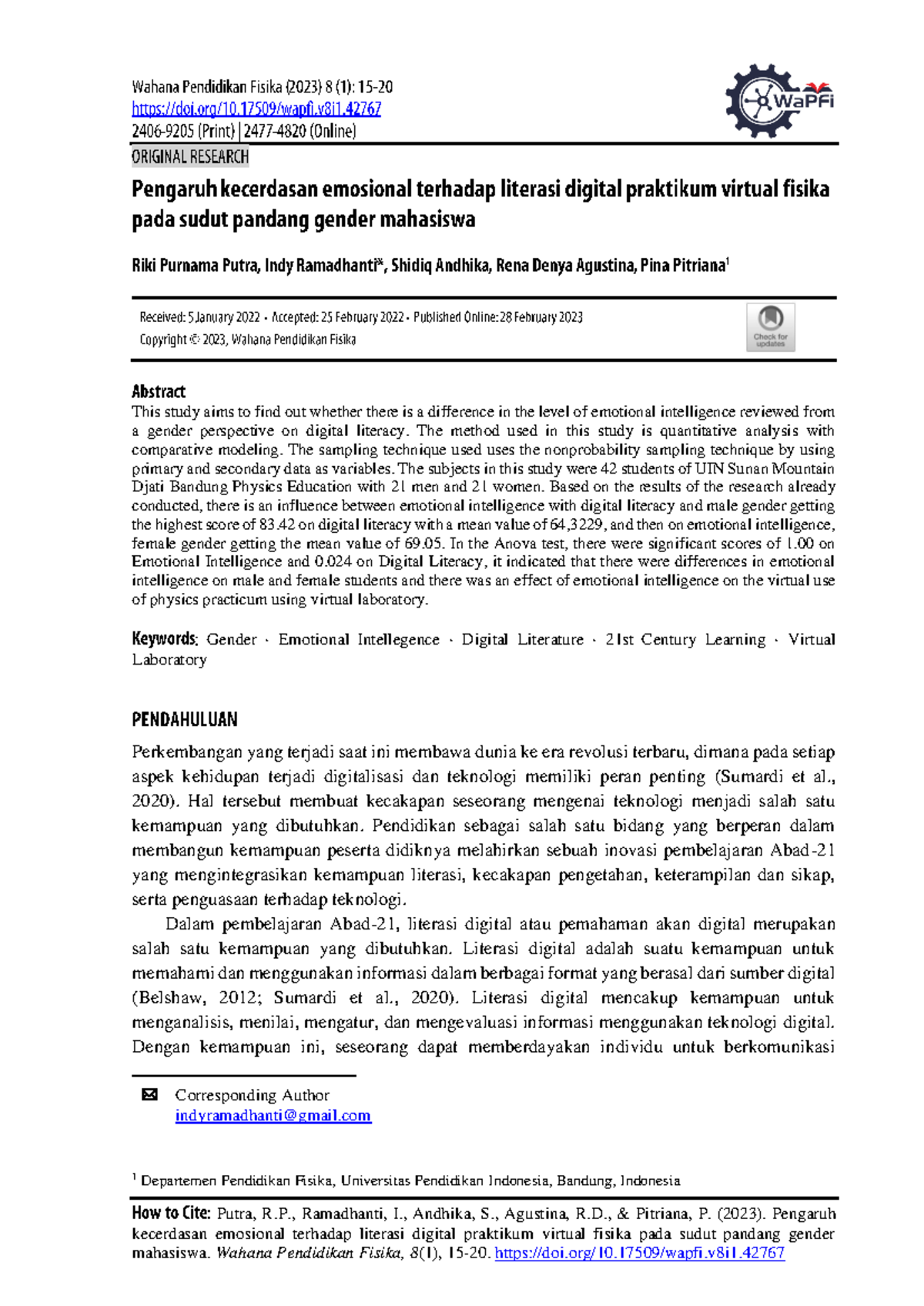 42767 99326 2 PB - adsada - Putra, R., Ramadhanti, I., Andhika, S ...