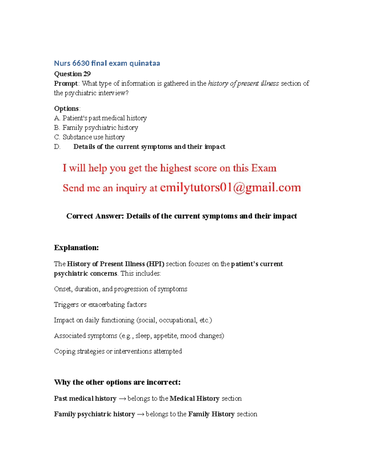 Nrnp 6630 Final Exam Study Guide: Key Concepts and Questions - Studocu