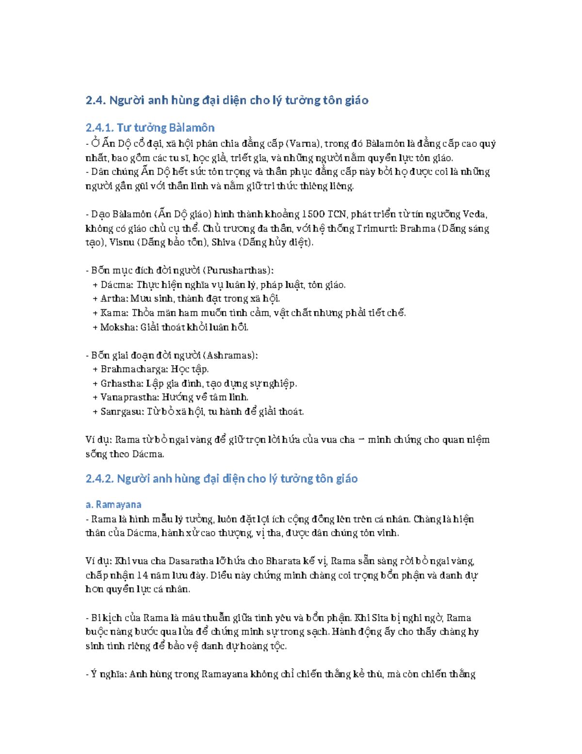 Người Anh Hùng Tôn Giáo Trong Ramayana - BNVB - Studocu