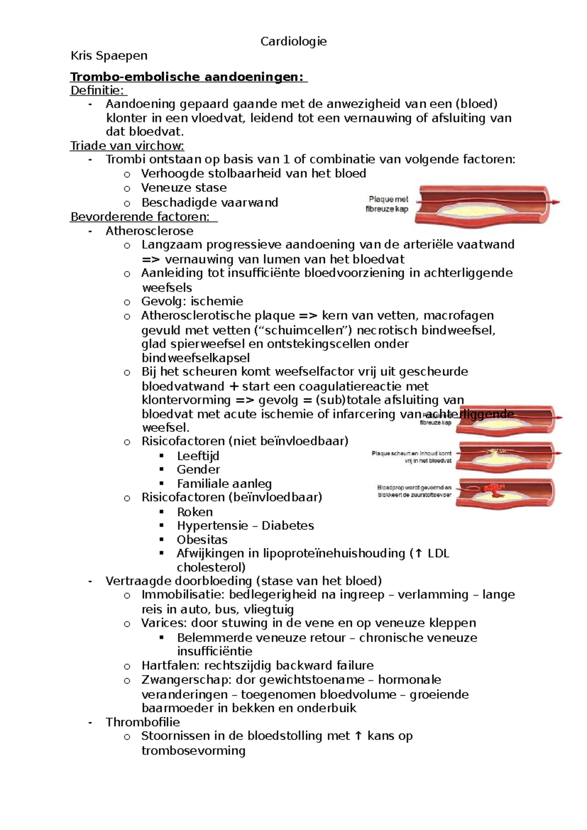 Kris Spaepen Cardiologie: Zelfstudie over Aandoeningen en Behandelingen ...