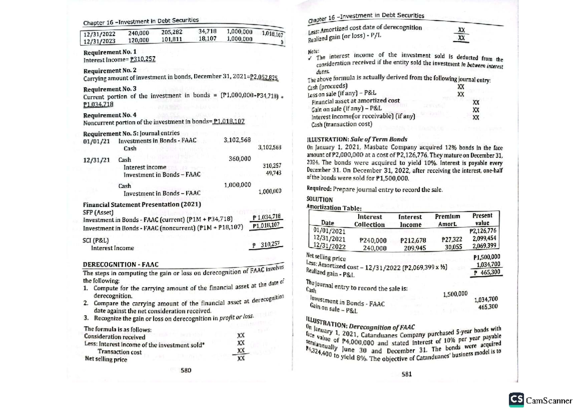 Chapter 16: Debt Securities Analysis and Journal Entries (FAAC) - Studocu