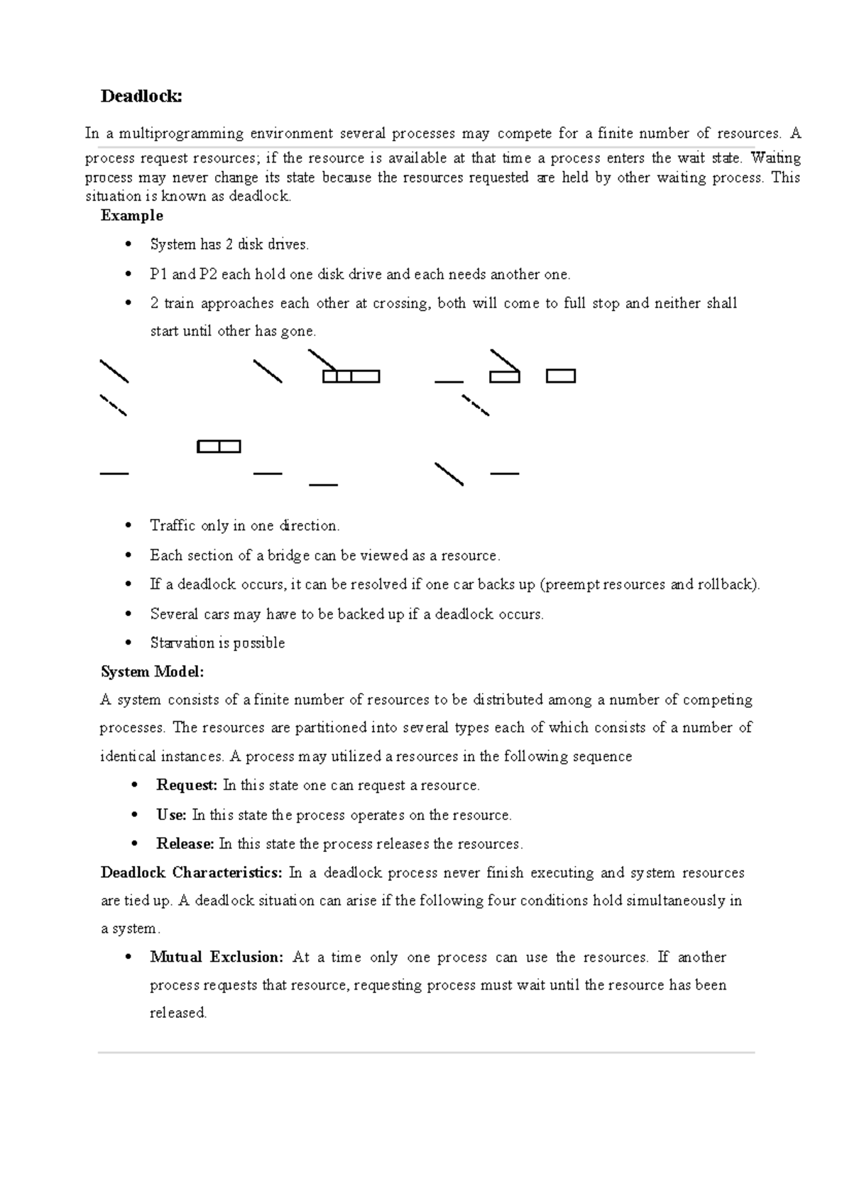 UNIT III - Deadlock: Understanding Causes and Solutions - Studocu