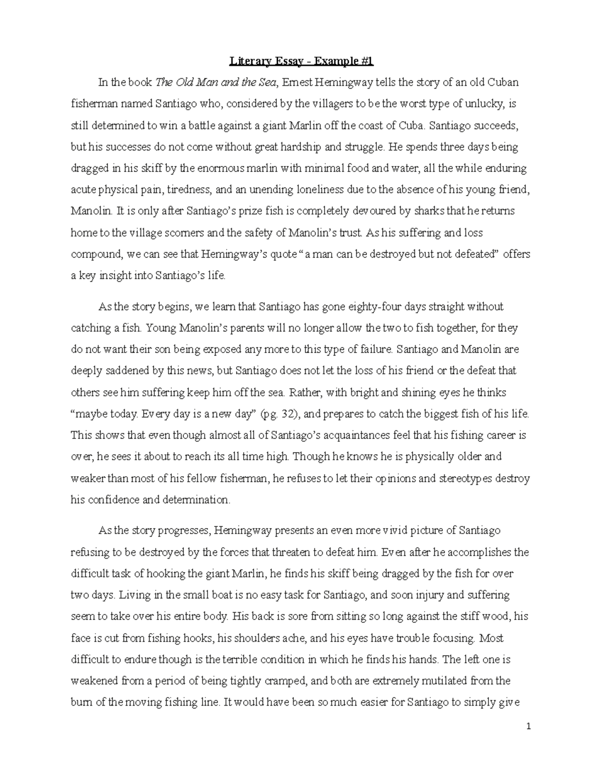 Literary Analysis Essay Immersion Packet for ENG 101 - Studocu