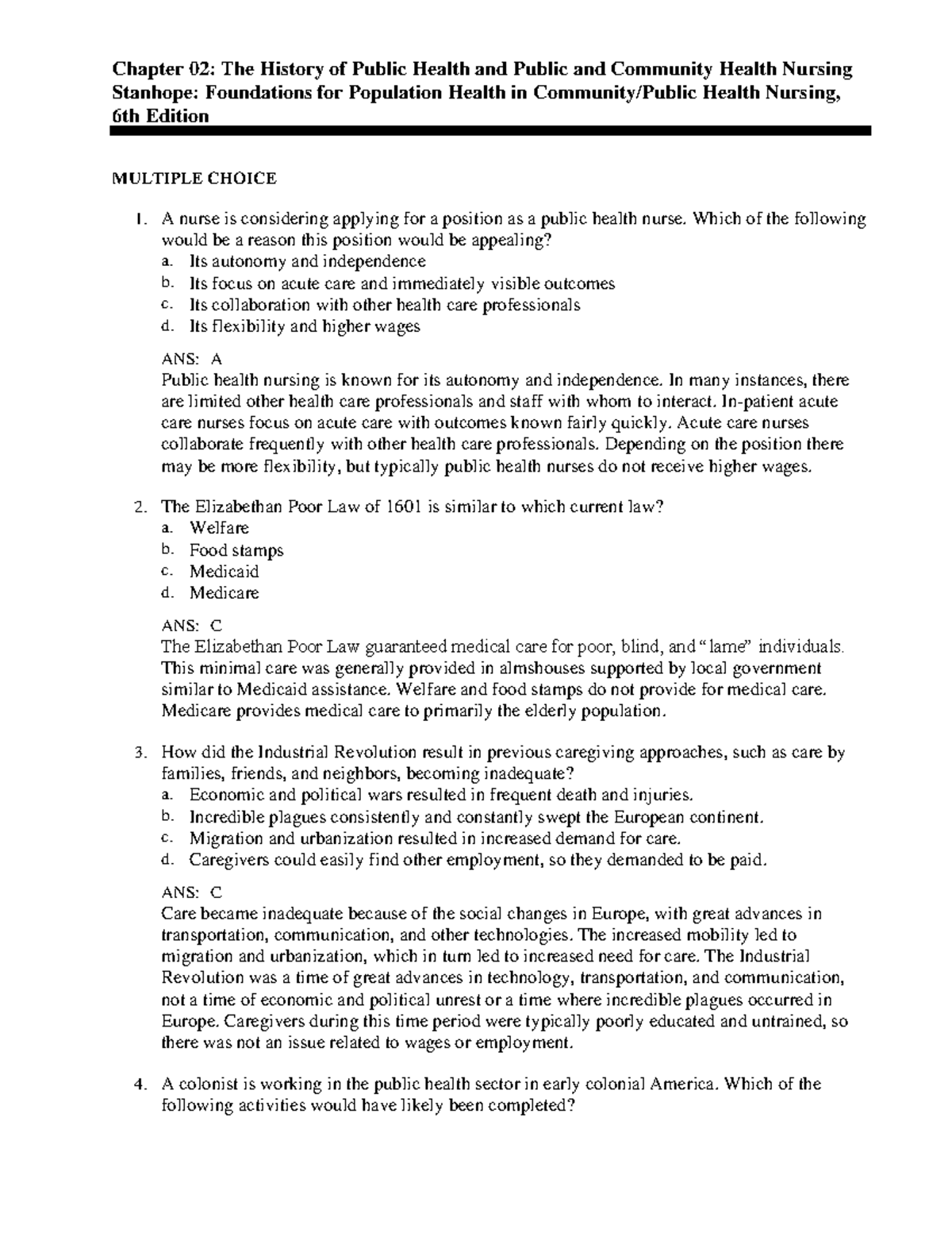 02 - Practice - Chapter 02: The History of Public Health and Public and ...