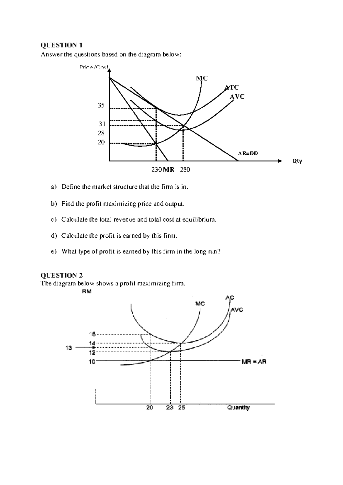 Tutorial 4: Market Structure Analysis and Profit Calculations - Studocu