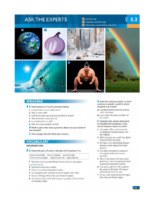 Speakout 3rd Edition B1 Student's Book Keys - Answer key Lead-in Grammar 1A 1 Are 2 did 3 have 4 ...