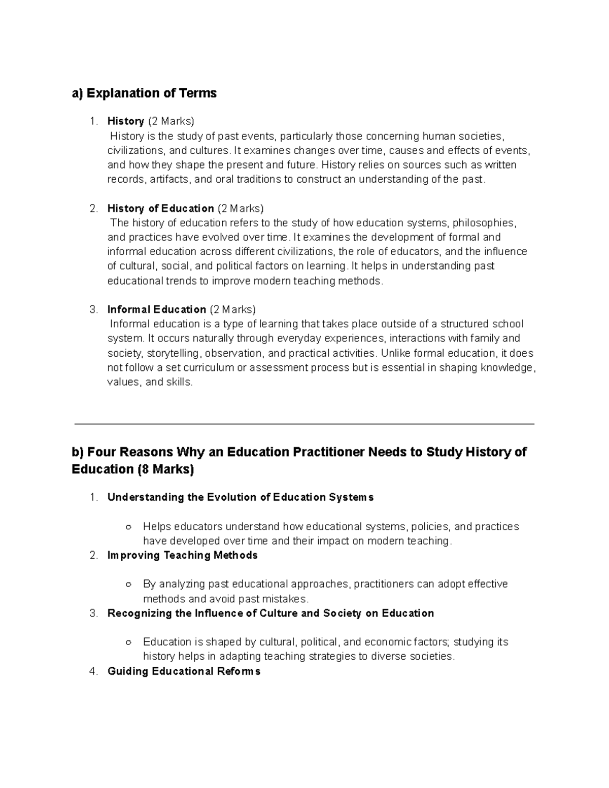 History of Education Handbook: Insights and Evolution - Studocu