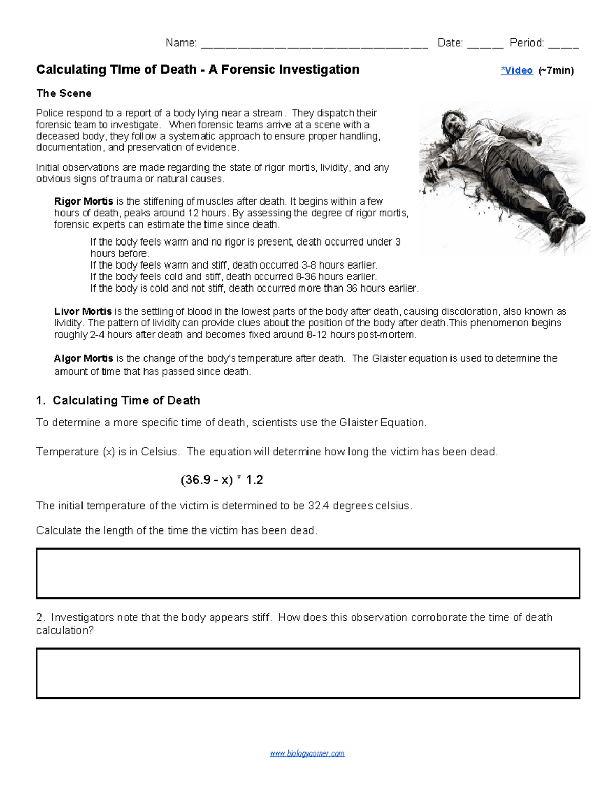 Forensic Investigation on Time of Death Calculation: Key Methods and ...