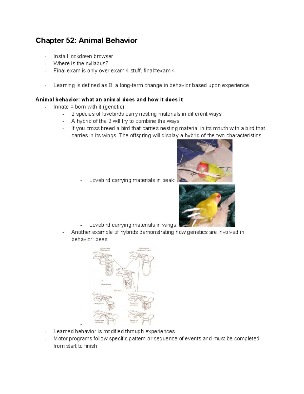 Chapter 52-55: Animal Behavior & Ecology Overview - BIOL-K103 Notes ...