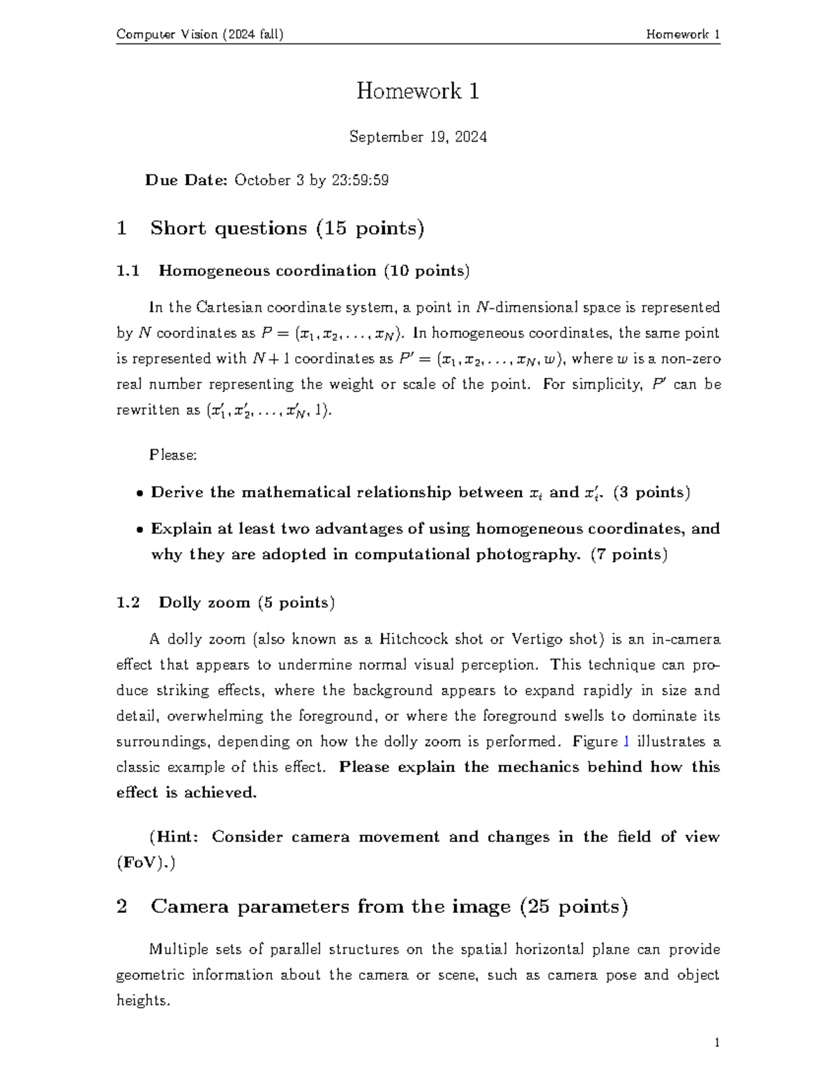 CS101: Problem Set 1 - Computer Vision Homework 1 Details and Tasks ...