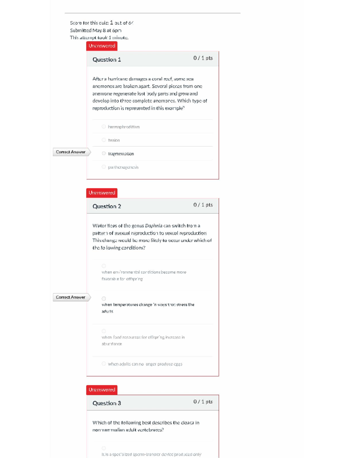 Biology 101: Quiz 46 Solutions and Explanations - Studocu