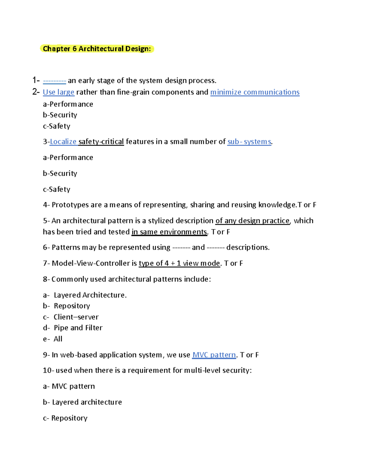 L9 Architectural Design: Chapter 6 Key Concepts & Patterns Summary ...