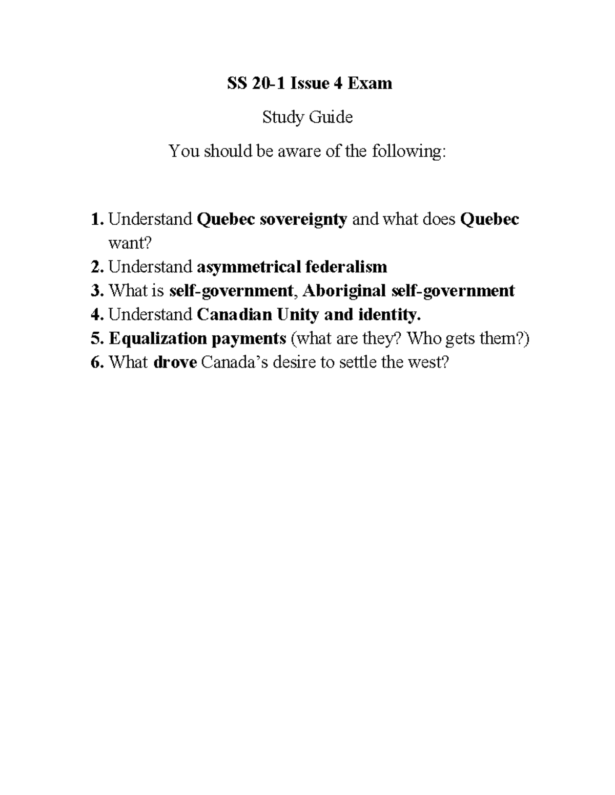 Ss 20-1 issue 4 studyguide - Soci 100 - SS 20-1 Issue 4 Exam Study ...