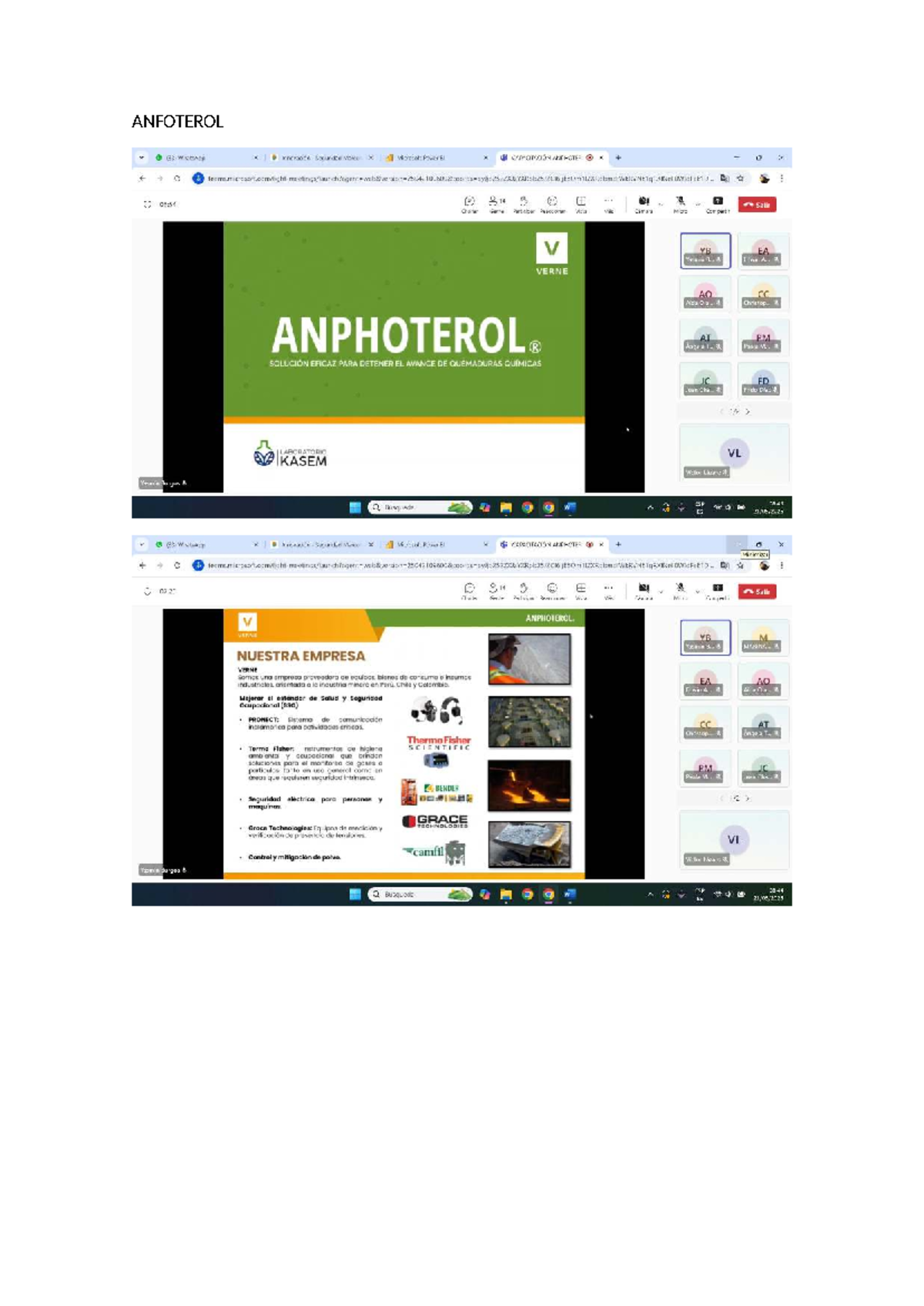 Capacitación ANPHOTEROL: Soluciones para Quemaduras Químicas - Studocu