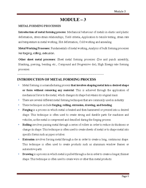 MP(BME302) Module 2 Notes - MODULE – 2 LESSON CONTENTS: Melting ...