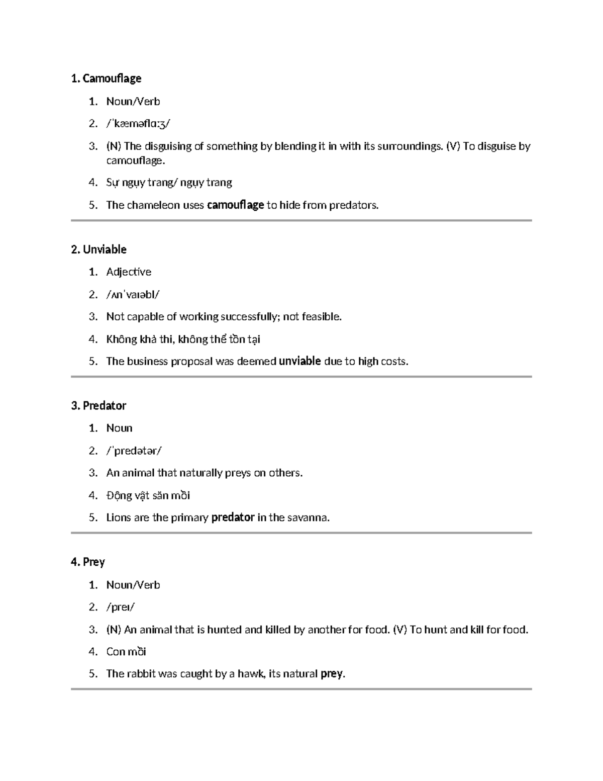 Passage 2 Vocabulary: Key Terms and Definitions - Studocu