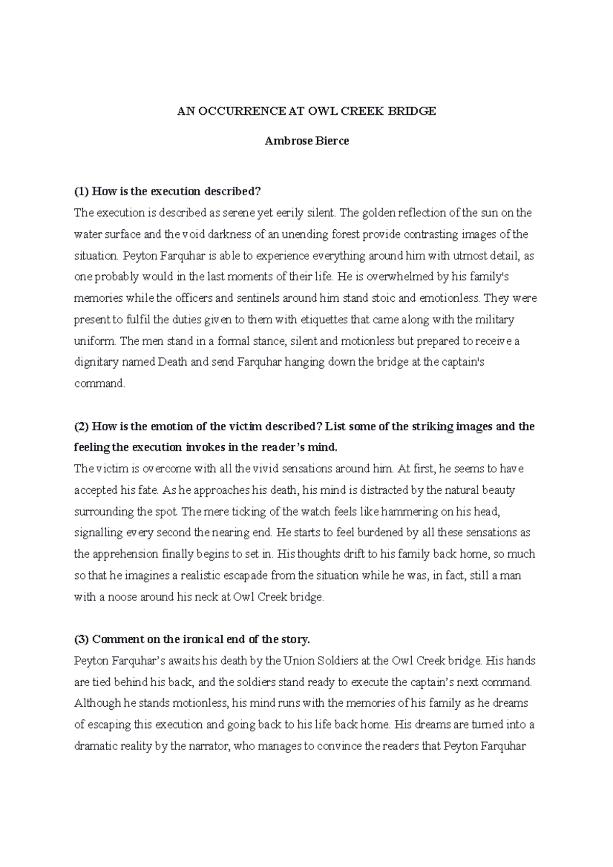 ENG 201: Literary Analysis of "Witches’ Loaves" by O. Henry - Studocu