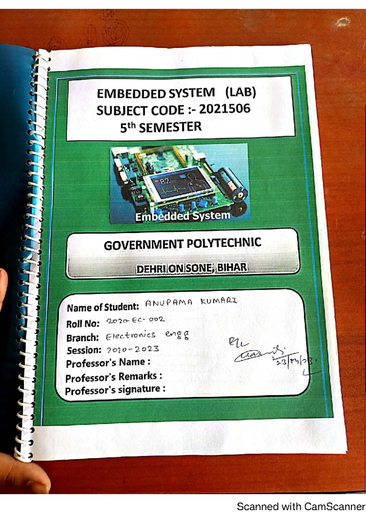 Embedded System Lab Experiment Report (2021506) - 5th Semester - Studocu