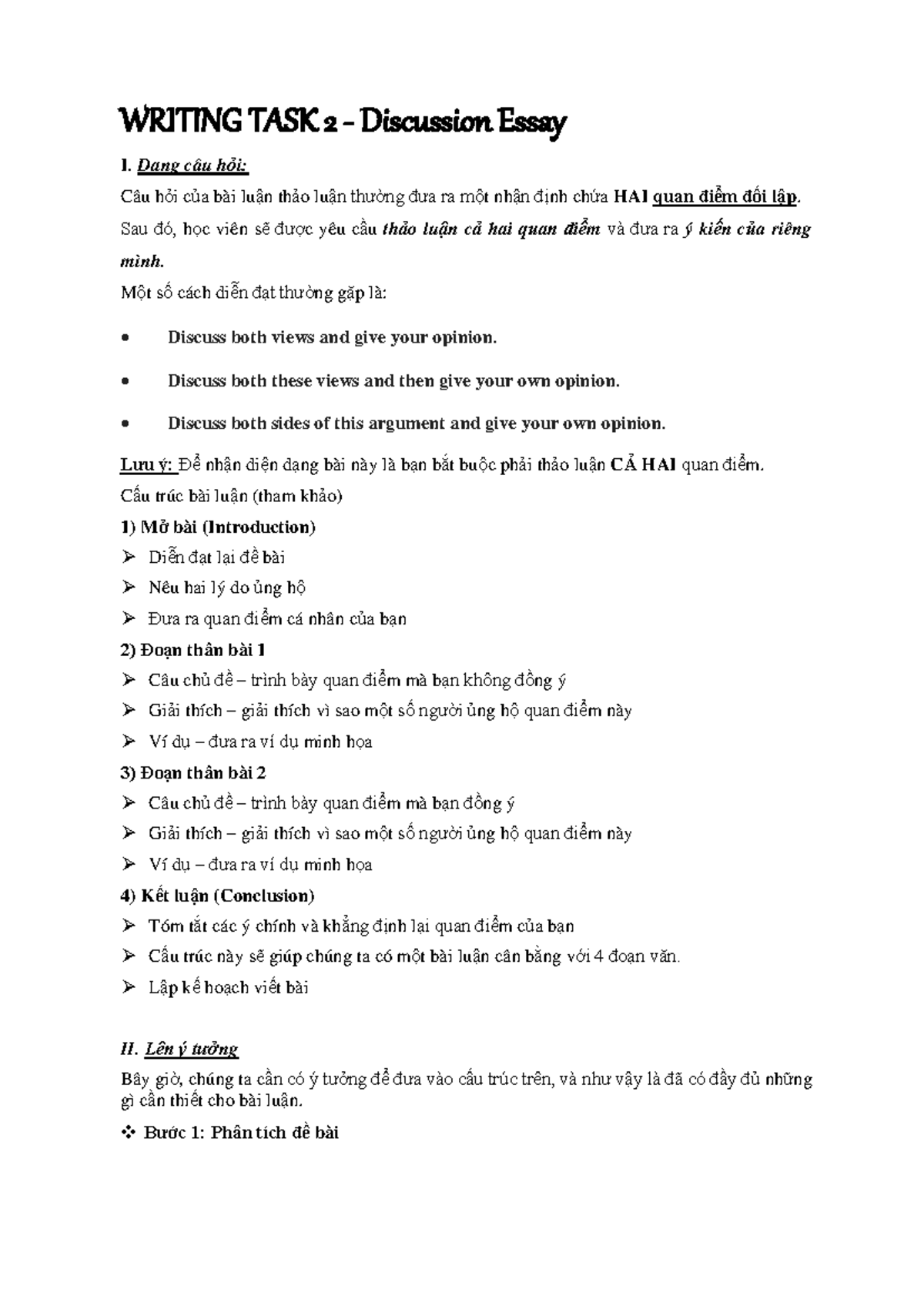 IELTS Writing Task 2: Discussion Essay Structure and Tips - Studocu