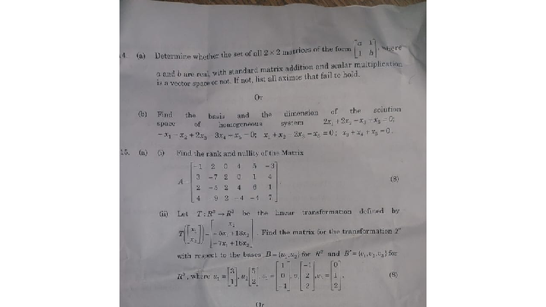 Nov/Dec 2024 MA 3355 Random Processes & Linear Algebra Exam Paper - Studocu