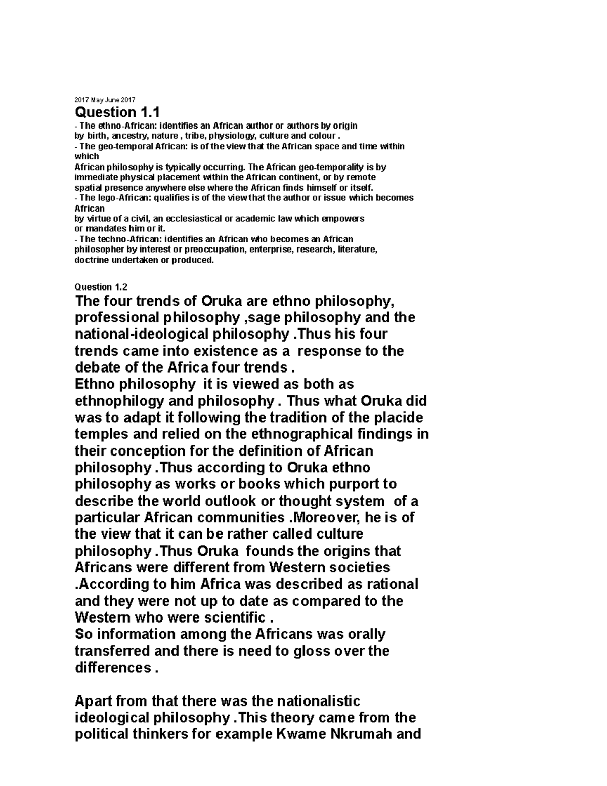 African Philosophy and Cognition: Trends and Views on Identity and ...