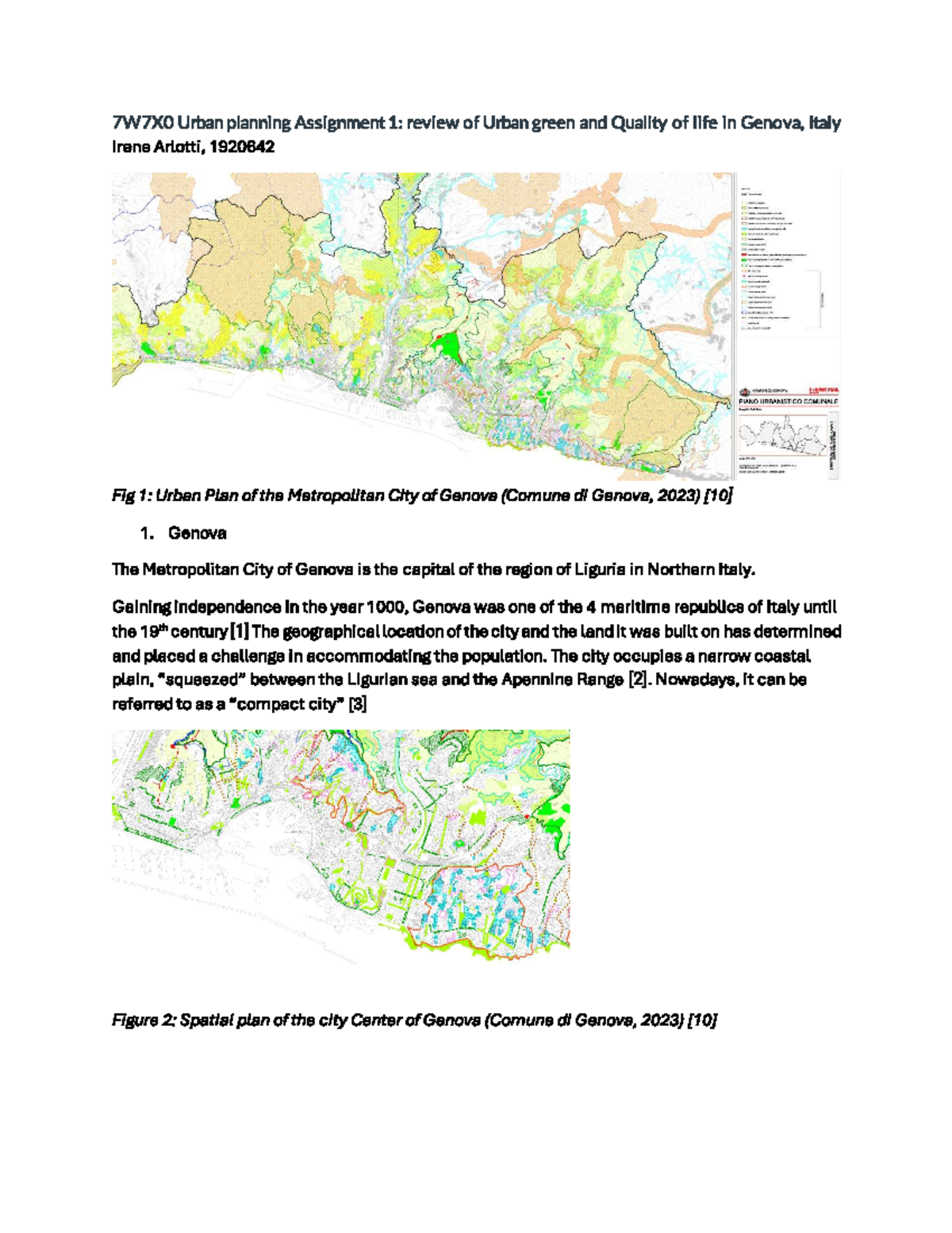 7W7X0 Urban Planning Assignment 1: Urban Green and Quality of Life in ...