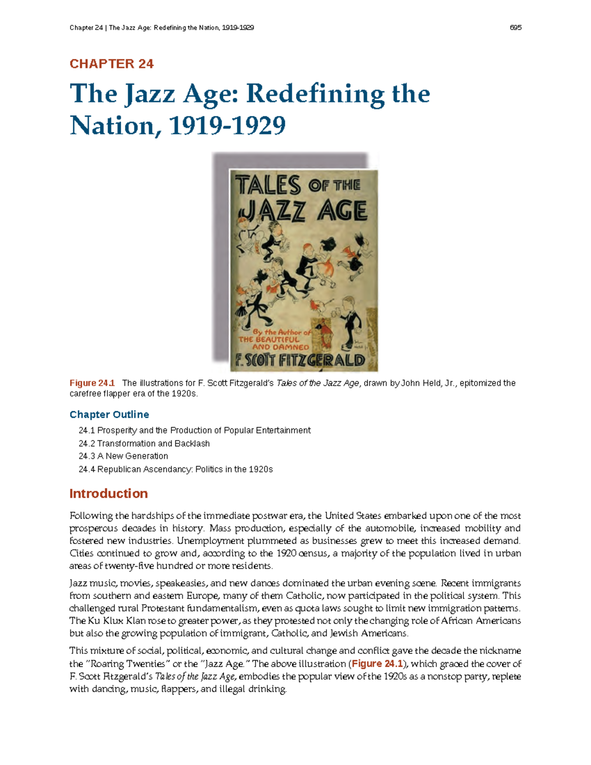 Chapter 24: The Jazz Age's Influence on U.S. Society (1919-1929) - Studocu
