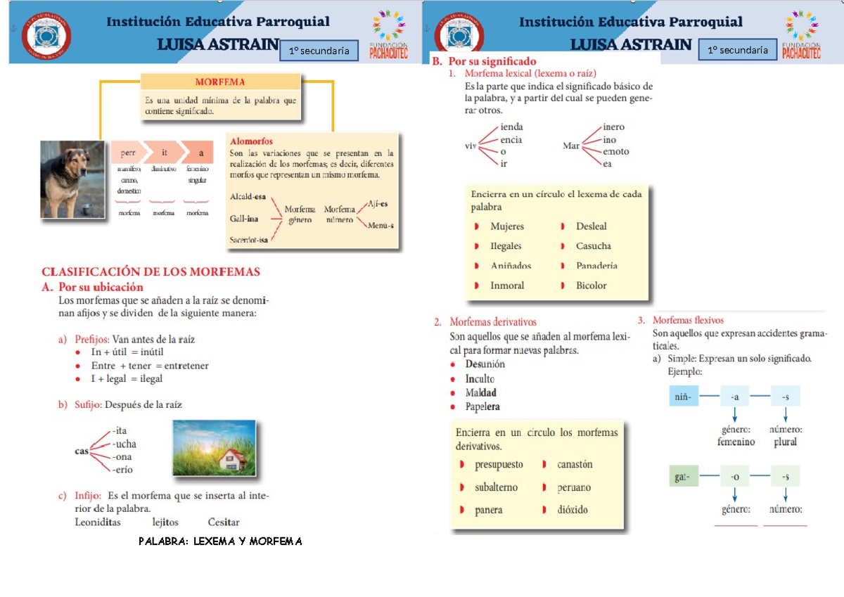Lexema y Morfema: Conceptos Clave - IA 2023 - Studocu