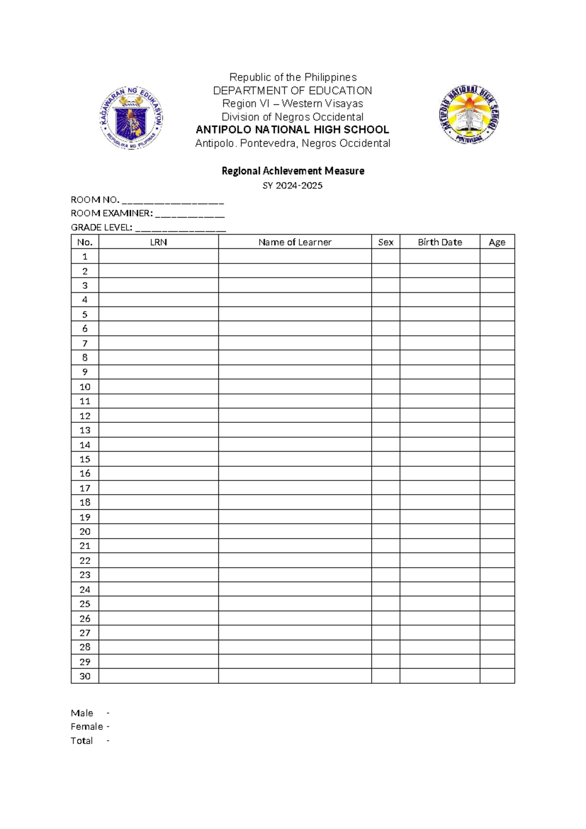 RAM-format - Notes - Secondary Education - Republic of the Philippines ...
