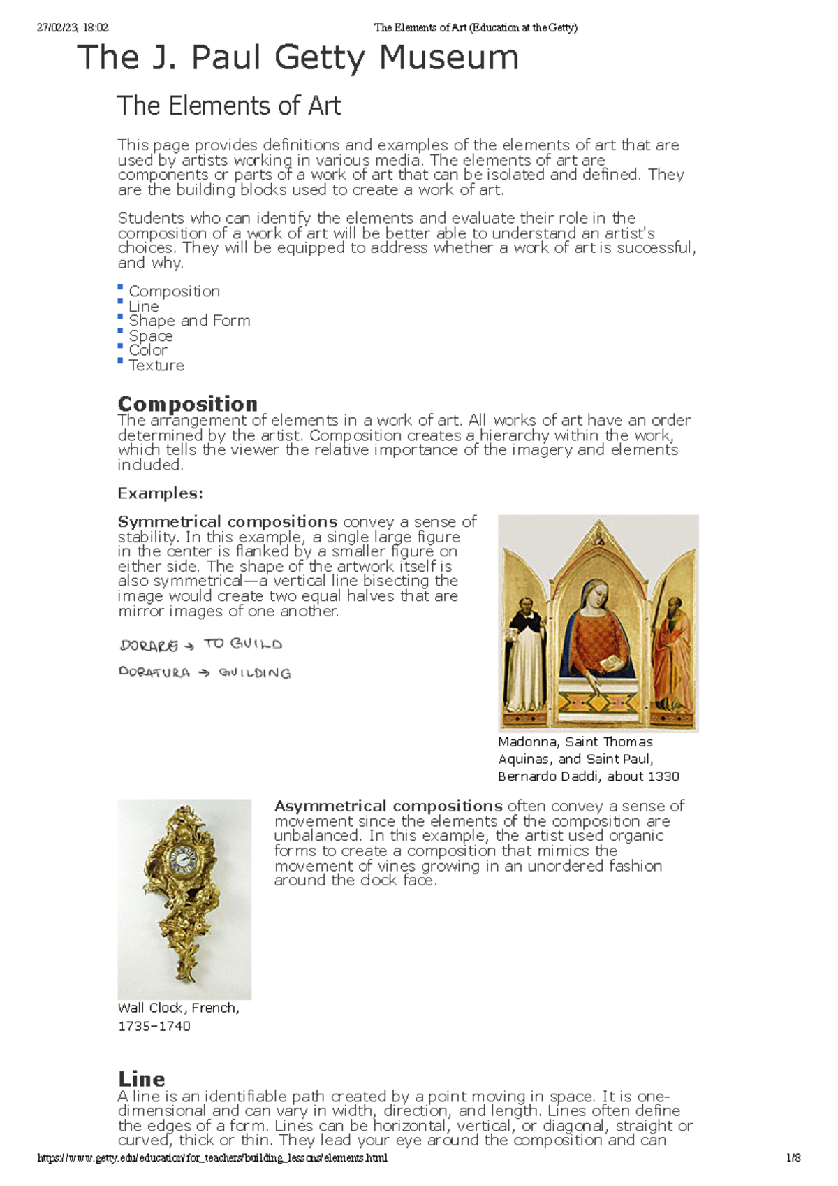 18:02 The Elements of Art: Definitions and Examples - Studocu