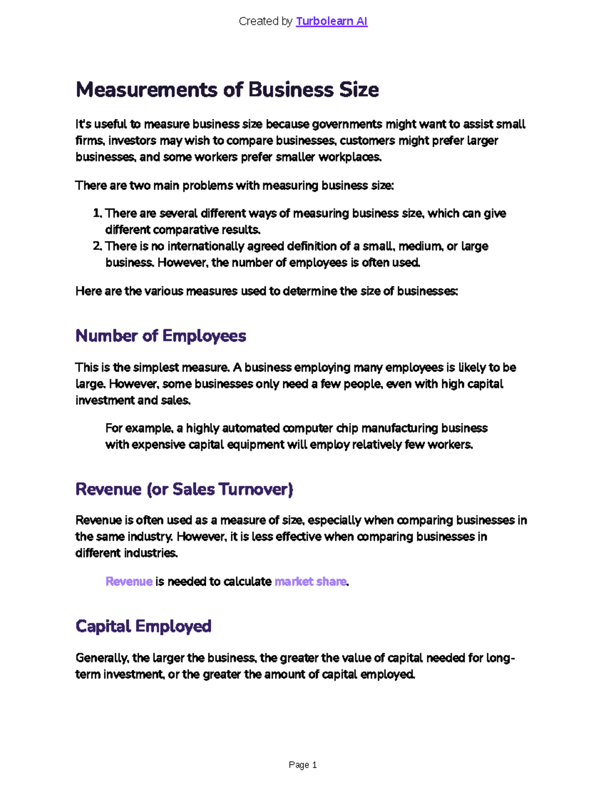 Ch.3 Measuring Business Size & Growth Strategies: Insights & Challenges ...