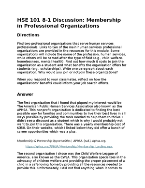 HSE 101 module 3 journal - I decided to visit my local DHS office. What ...