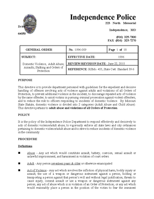 Standard Operating Procedure for Police Vehicle Damage (SOP002 ...