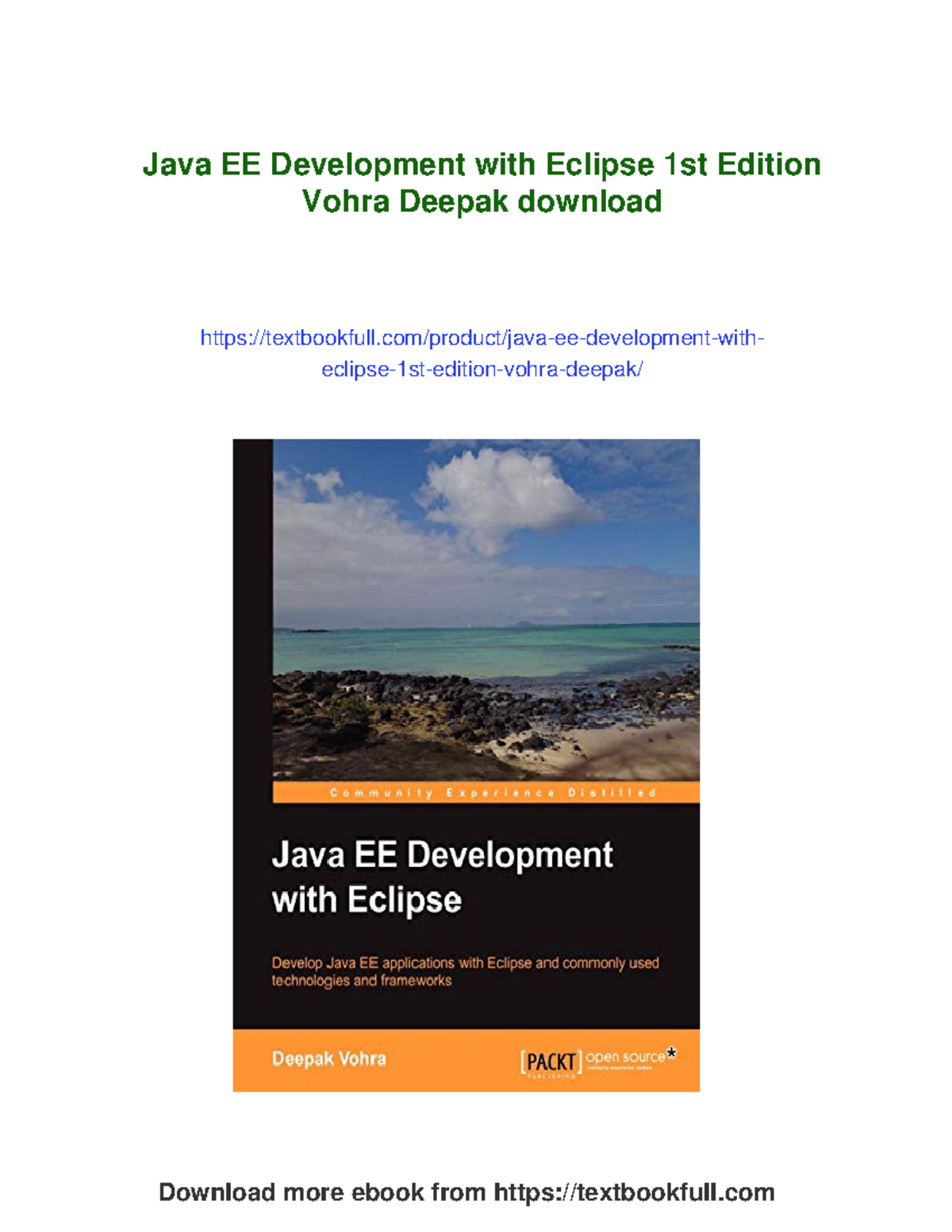 Java EE Development with Eclipse: A Comprehensive Guide - Studocu