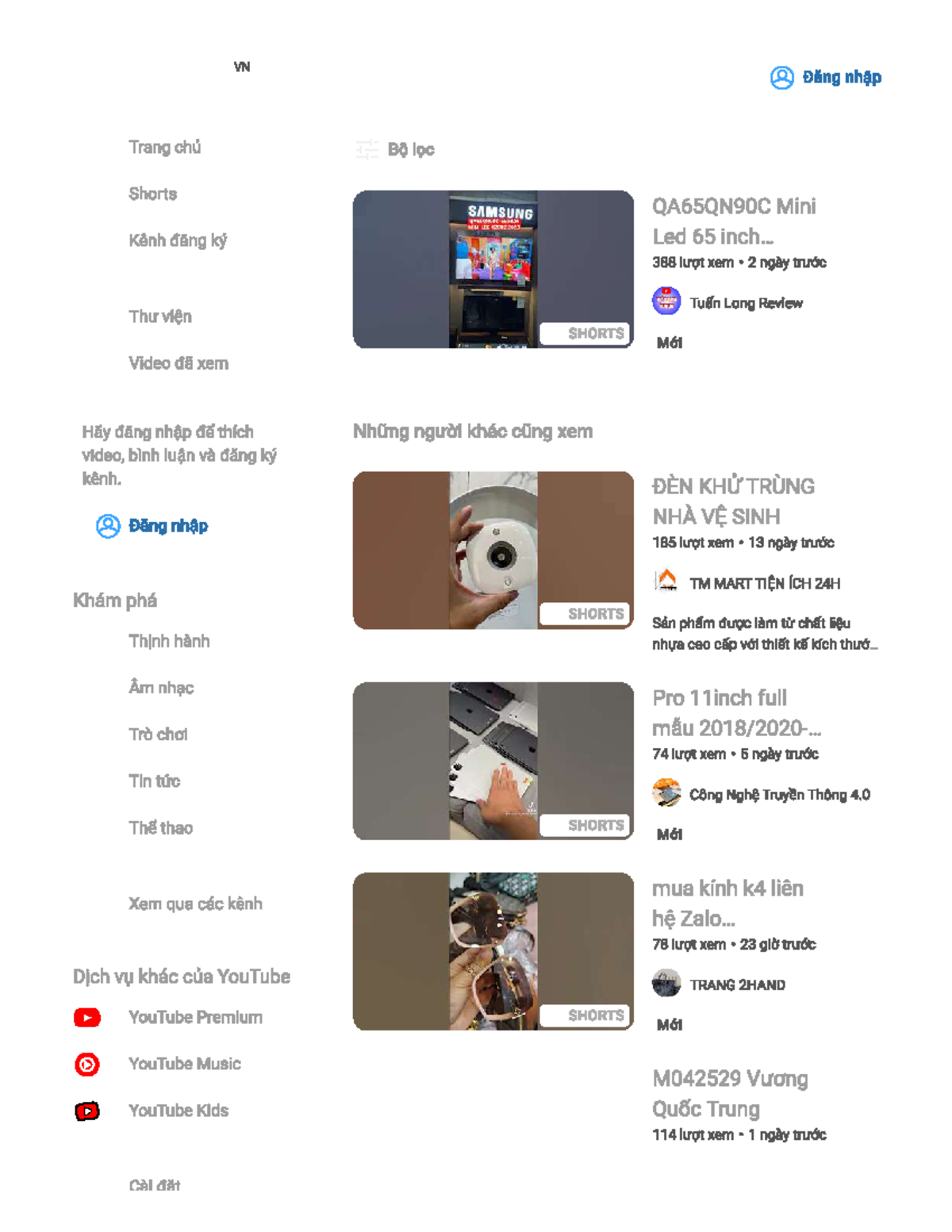 10 - Bai tap nhtm - VN Dang nhap Trang chu It Bô loc Shorts SAMSUNG ...
