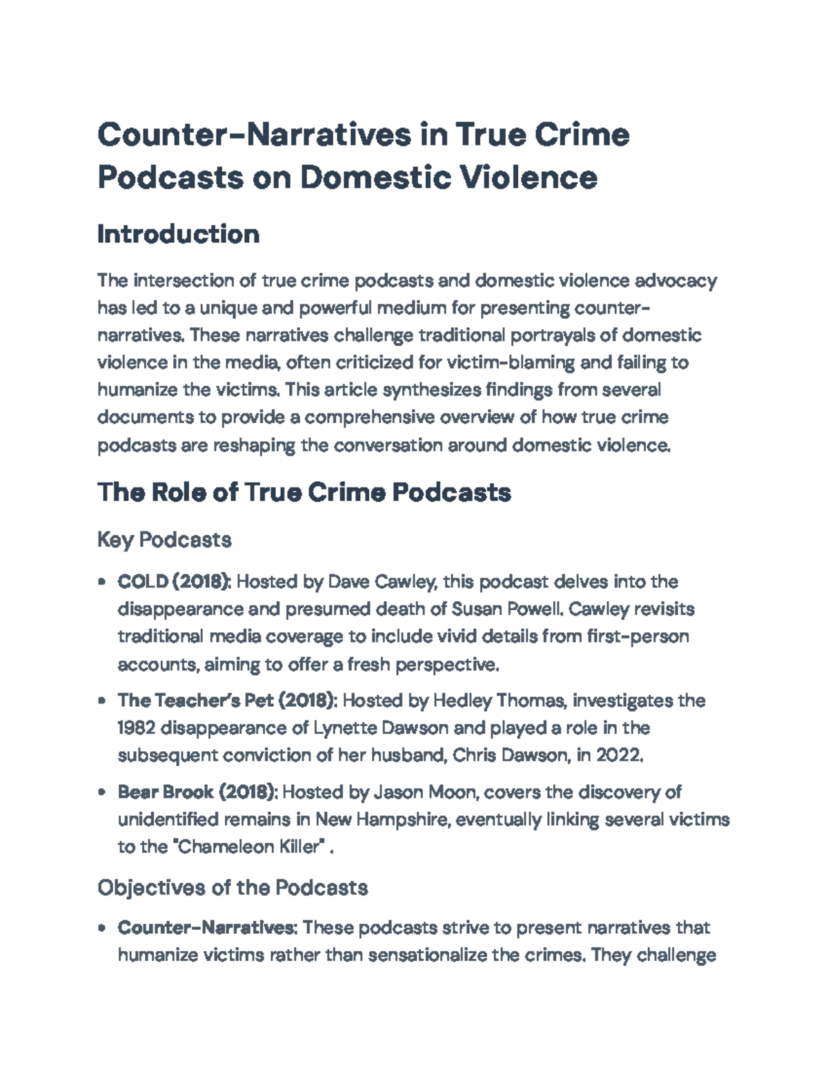 Counter-Narratives in True Crime Podcasts on Domestic Violence ...