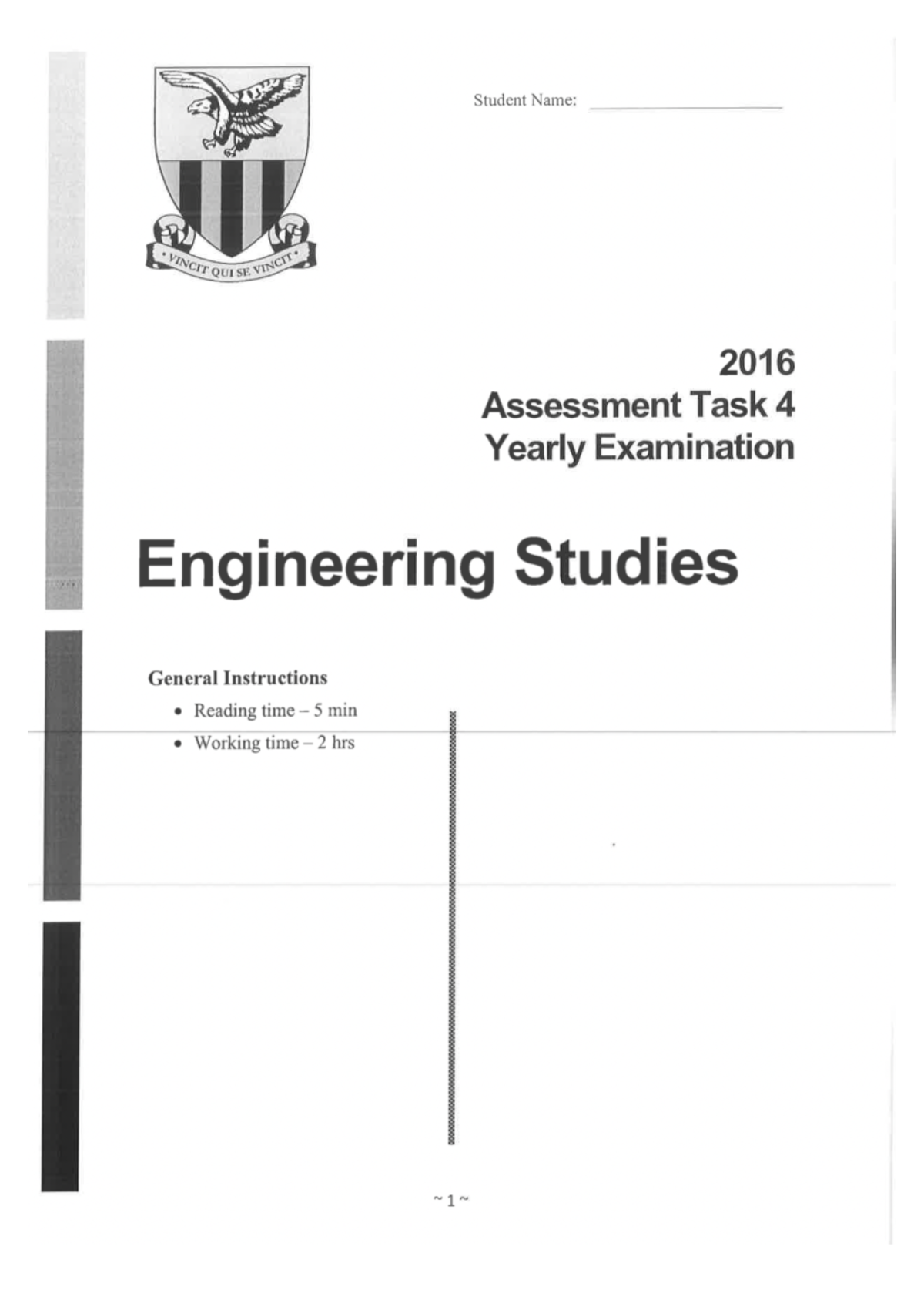 North Sydney Boys HSC Eng Studies 2016 Prelim Exam Papers - Studocu