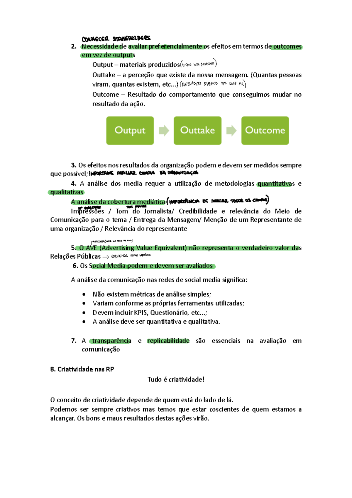 Teorias e Técnicas de RP 12: Avaliação de Stakeholders e Outcomes - Studocu