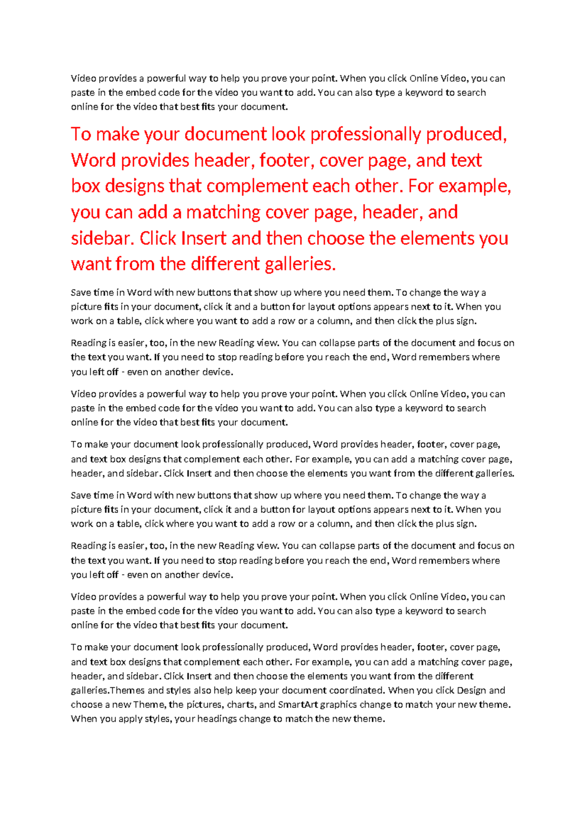 Word Document Features and Video Integration Guide (Lab 2) - Studocu