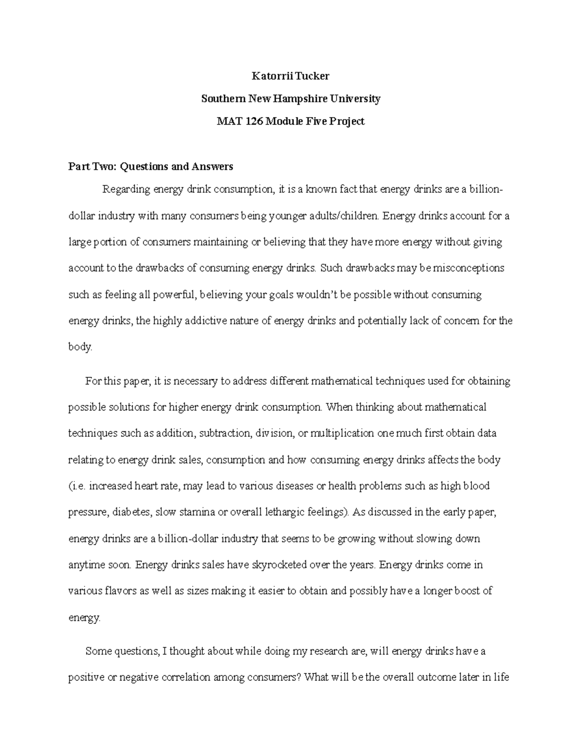 MAT 126 Module 5 Project: Analyzing Energy Drink Consumption Risks ...