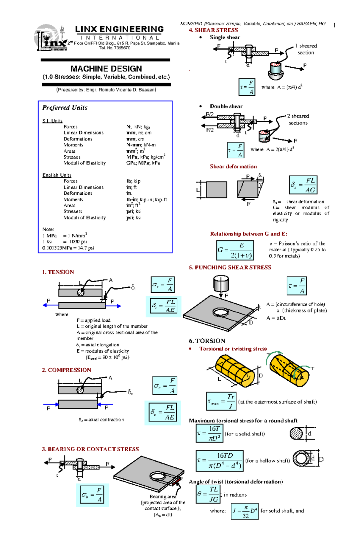 MD101: Machine Design - Solved Problems on Stresses - Studocu