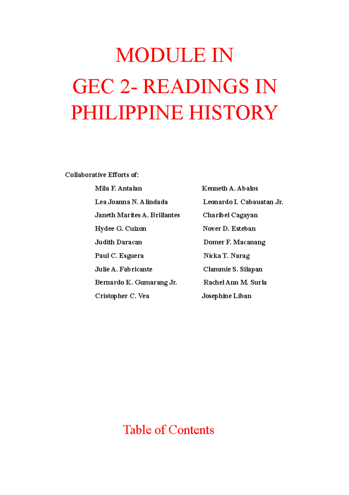 GEC 2 Module 1: Understanding History and Primary Sources in Context ...