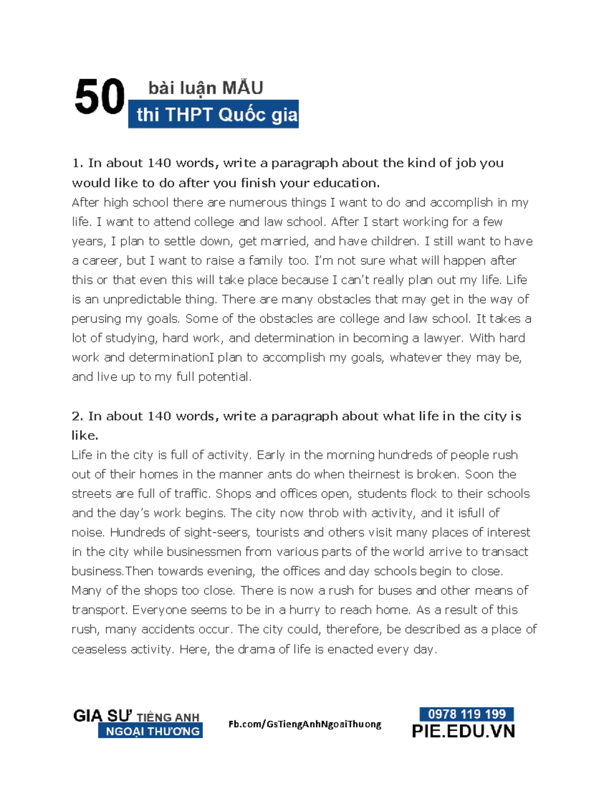 English Paragraph Writing Samples (ENG 325511450) - Studocu