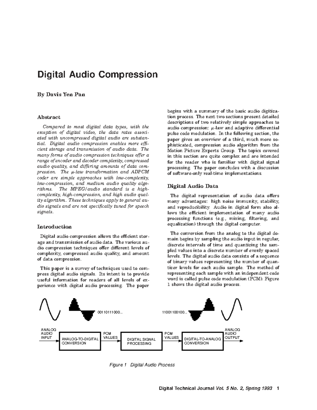 Digital Audio Compression Techniques Survey (DCSCD) - Studocu