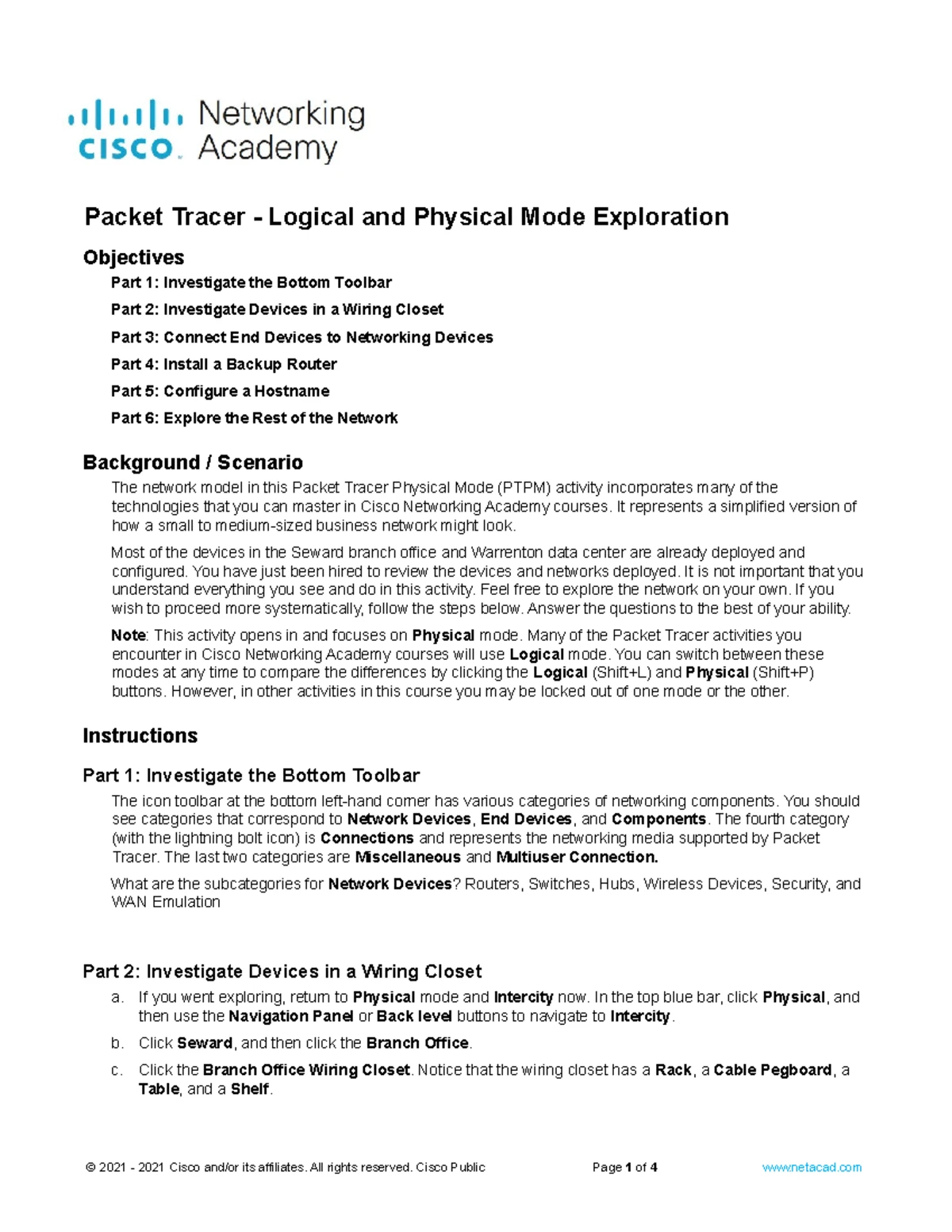 12.6.6 Packet Tracer - Configure IPv6 Addressing - Packet Tracer - Configure IPv6 Addressing ...