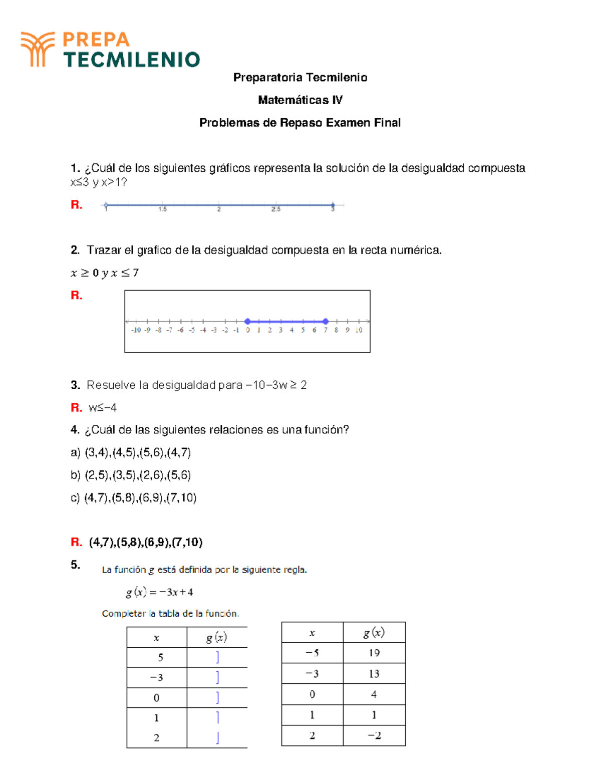 Problemas de Repaso para el Examen Final - Mate IV - Studocu
